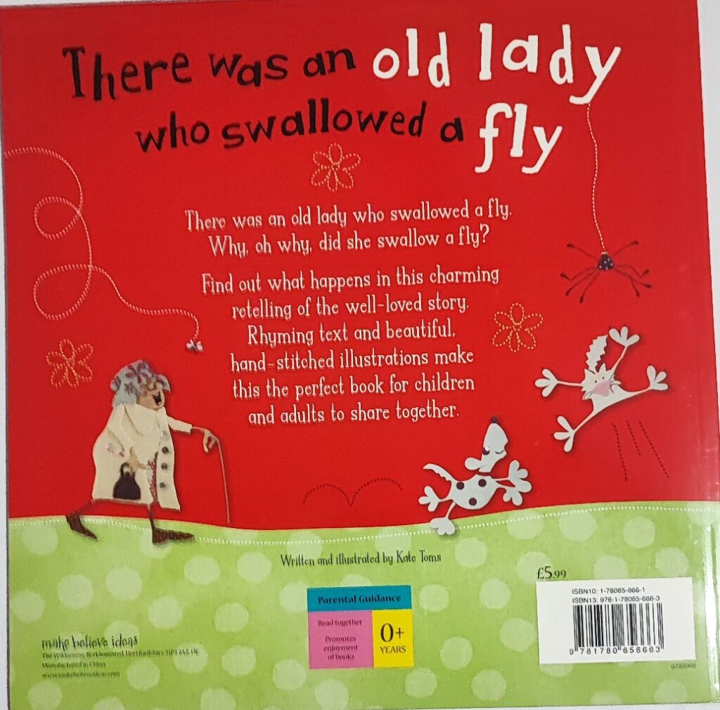 BIG LETTERS BOOK – There was an old lady who swallowed a fly – Children ...
